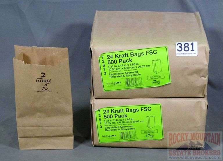 2 New 500 count packs of #2 Kraft Bags. These are the perfect size for ...