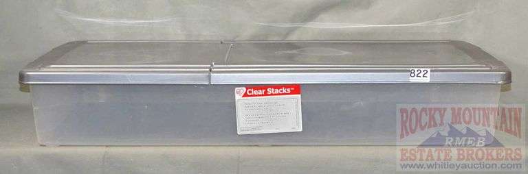 Nice underbed storage container with double sided lid. 6.5"X20"X39 ...