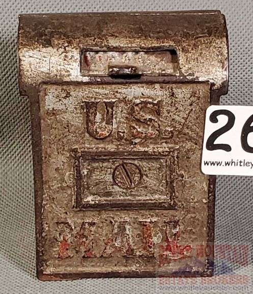 Vintage US Mail Cast Iron Mail Box Bank. Appears old. 3.5x2.5x1.75 ...