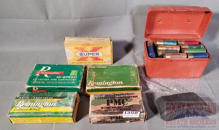 Case-Gard Cartridge Box W/ A Few Shotshells, Slip On Butt Pad & 5 Empty ...