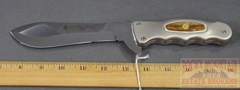 Puma Hunt White Hunter 282105 10.5" Changeable Blade Knife W/ Inlaid ...