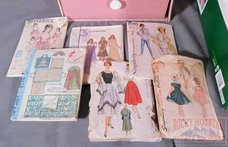 3 drawer stand with lots of assorted sewing patterns. Stand is 26"X13 ...