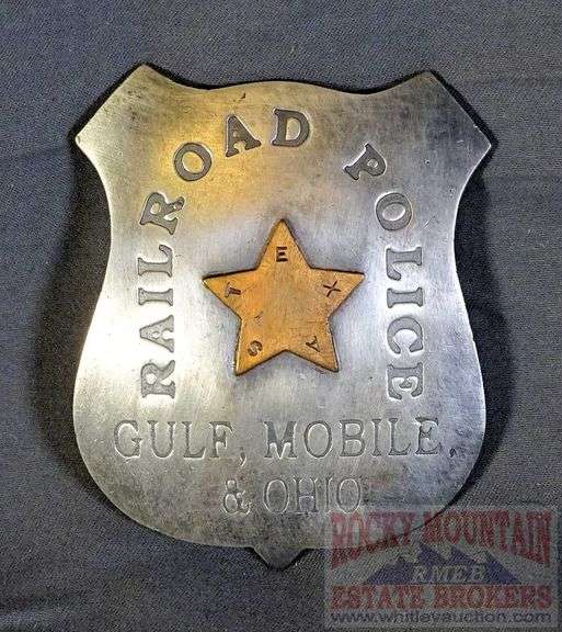 Neat Railroad Police Gulf, Mobile & Ohio Badge. This appears to be ...