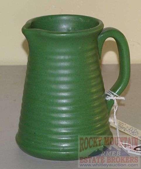 Arts & Crafts 5" Matte Green? Pottery Pitcher. - Rocky Mountain Estate ...
