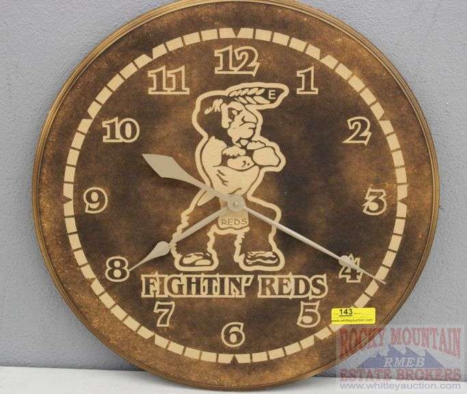 Eaton Reds Wooden Indian Clock, From Eaton, Colorado Schools. - Rocky ...