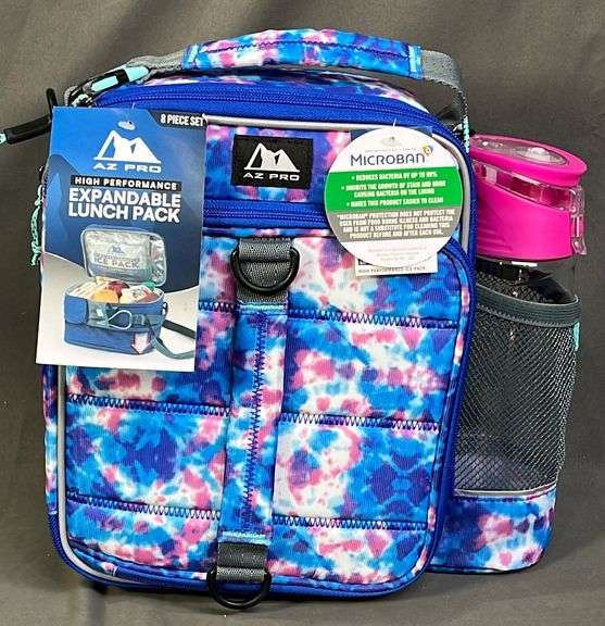 New AZ Pro 8 Piece Expandable Lunch Box Set with Tritan Water Bottle ...