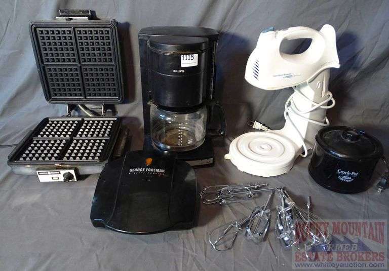 Krups Coffee Maker, George Forman Grill, Small Crock Pot, Hamilton ...
