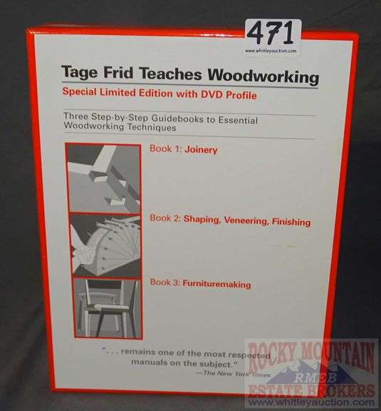 "Tage Frid Teaches Woodworking" 3 Volume Hard Cover Book Set, Like New ...