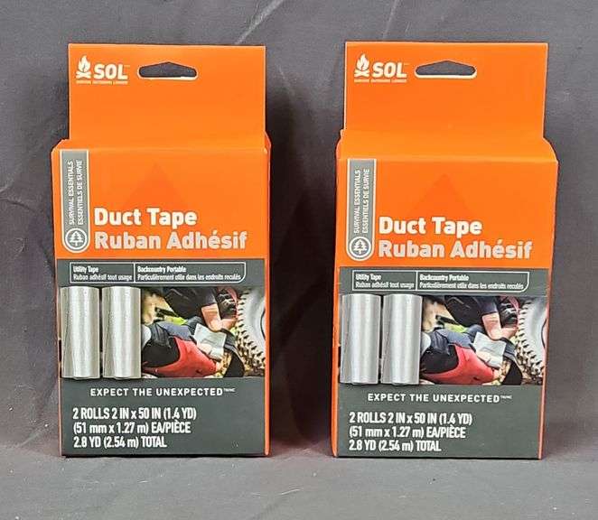 2 New SOL 2 Pack of Duct Tape. Easy tear perfect for repairing gear ...