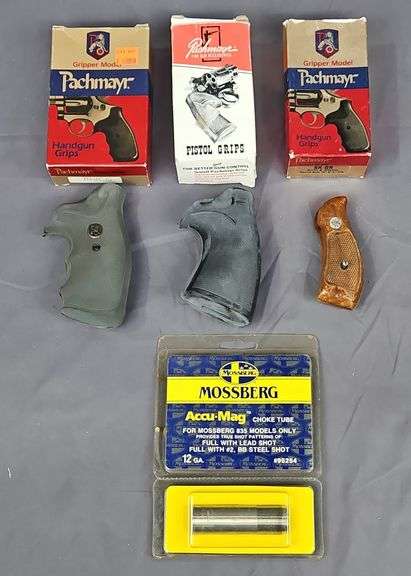 Vintage Wood Smith & Wesson Grips, 2 Sets of Vintage Packmayr Grips, 1 ...