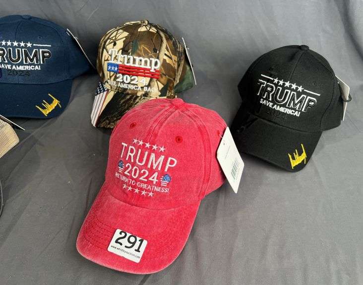 6 Asst. Brand New Trump 2024 Caps W/ Adjustable Closure. 6 times the ...