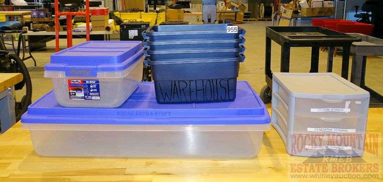 Asst. Plastic Totes & 3-Drawer Organizer. All for one money. - Rocky ...