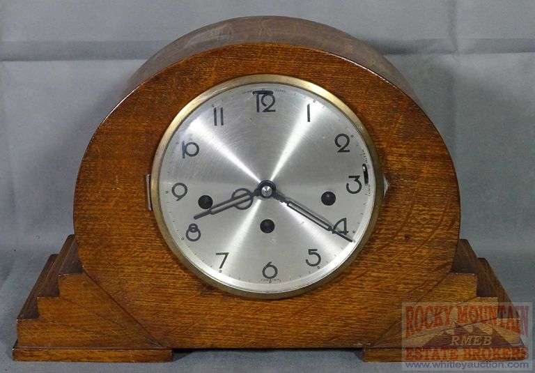 Super Cool, "Haller Foreign" Art Deco Mantle Clock W/ Oak Case. - Rocky ...
