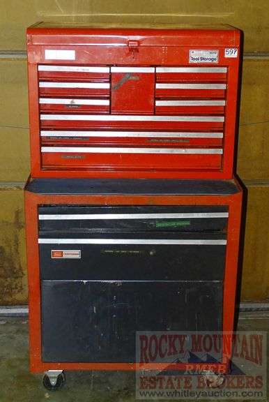 Nice Craftsman Rolling Tool Box Base W/ 10-Drawer Top Box, 47"x27"x18 ...