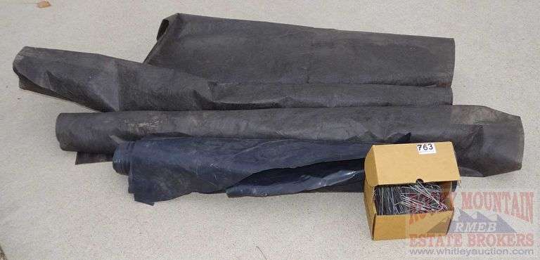 Asst. Landscape Fabric, Black Plastic Sheeting & Fasteners. All for one ...