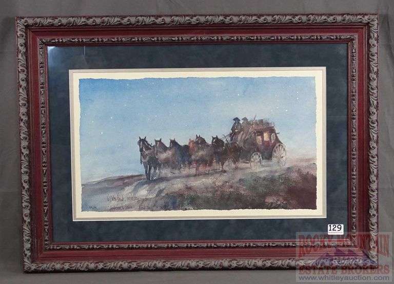 "Highway to Heaven" Limited Edition Stagecoach at Night Print, 53/250 ...