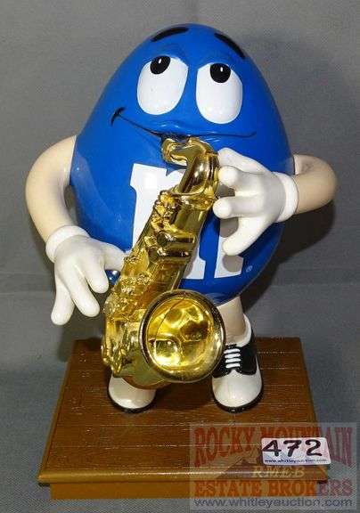 M&M Saxophone Player Candy Dispenser, 10" high. - Rocky Mountain Estate ...