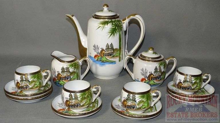 Wonderful Hayasi Kutani Fine China Tea Set W/ Beautiful Lithopane ...