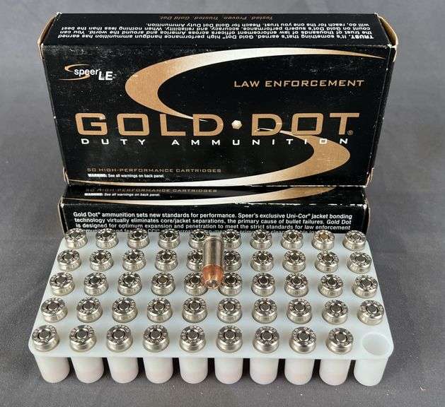 2 New Boxes of 50 Speer Law Enforcement Duty Grade Gold-Dot .380 AUTO ...