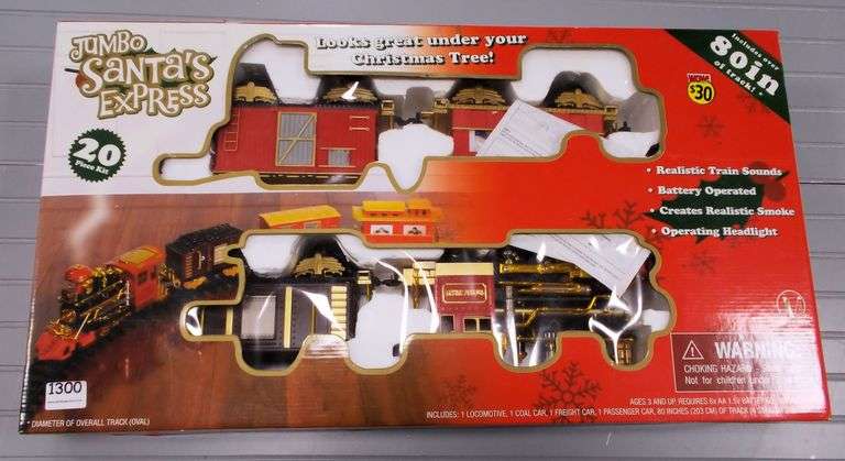 Jumbo Santa's Express, 20-Piece Train Set in Box. - Rocky Mountain ...