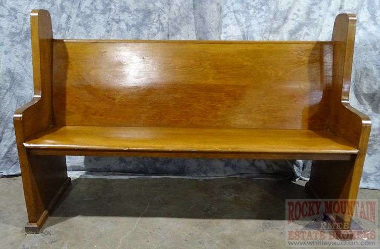 Nice Vintage Church Pew W/ Hymnal Rack on the Back. This is a nice ...