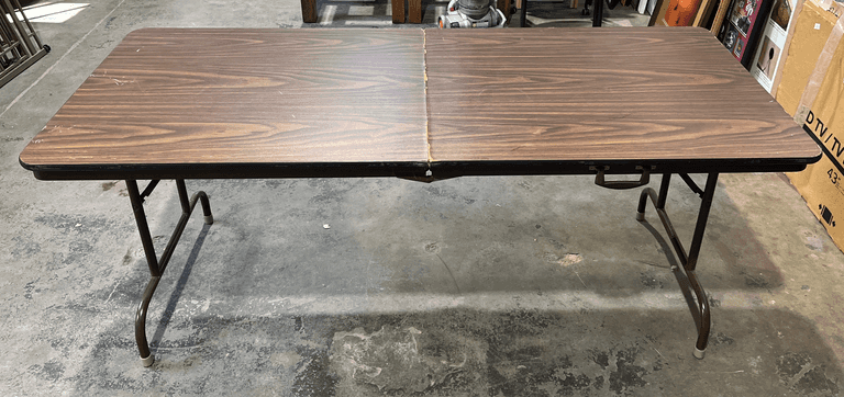 6' Fold-In-Half Folding Table. - Rocky Mountain Estate Brokers Inc.