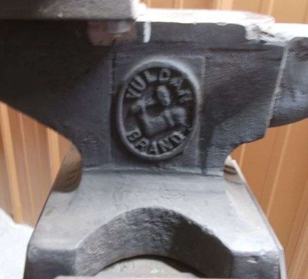 Vulcan Brand Anvil on Wood Base W/ Vise Bolted to the Top. - Rocky ...