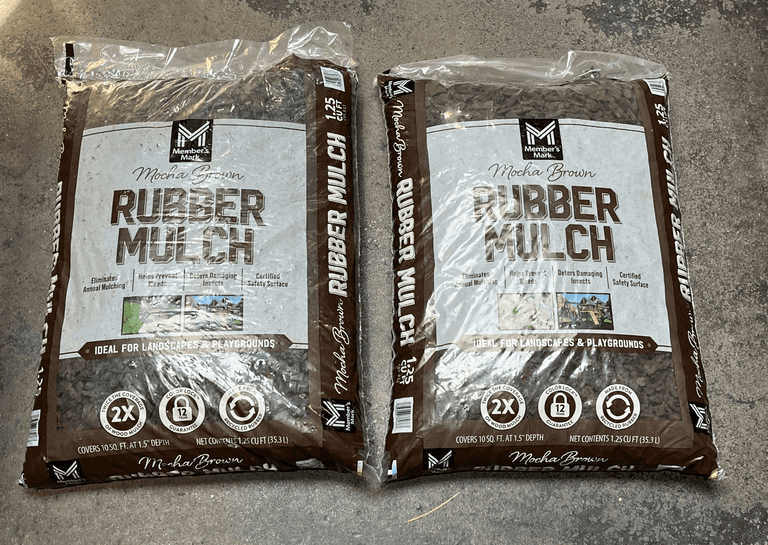 2 Brand New 1.25 cu. ft. Bags of Member's Mark "Mocha Brown" Rubber ...
