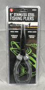 Brand New 8" Stainless Steel, Spring Loaded Fishing Pliers W ...