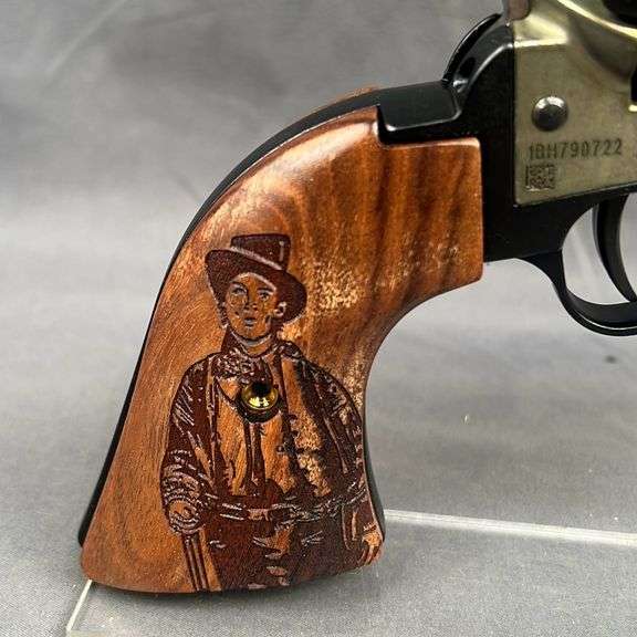 Brand New Heritage 6-Shot .22 LR Single Action Revolver W/ Carved Wood ...