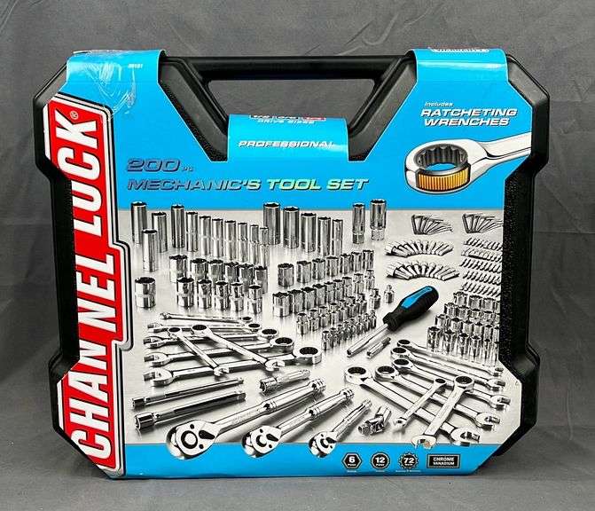New 200 piece Channel Lock Mechanic's Tool Set with Carrying Case. This ...