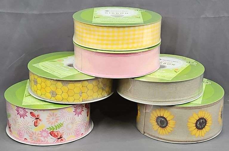 6 New 1.5"X50 Yard Rolls of Premium Member's Mark Ribbon. All for one ...