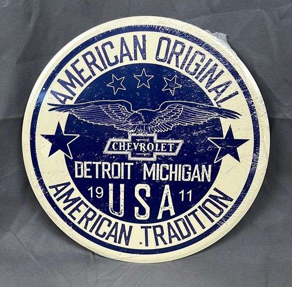 12" Round Vintage Style American Original Tin Sign. - Rocky Mountain ...