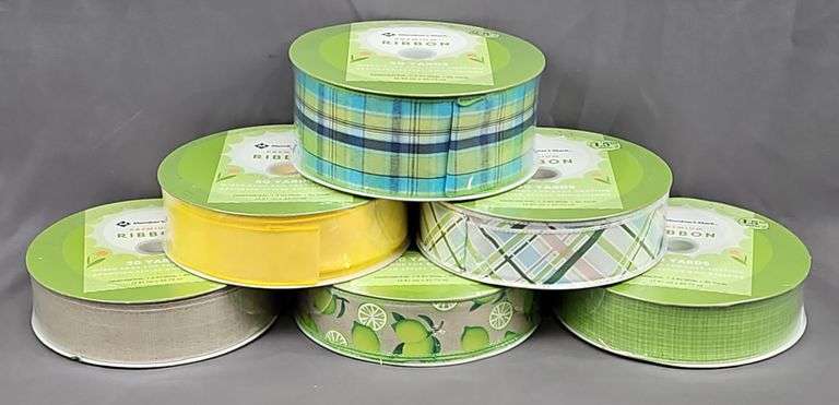 6 New 1.5"X50 Yard Rolls of Premium Member's Mark Ribbon. All for one ...