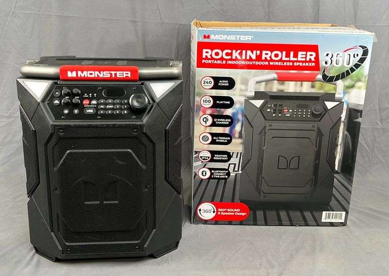 New Monster Rockin Roller 360 Indoor/Outdoor Bluetooth Speaker. This ...