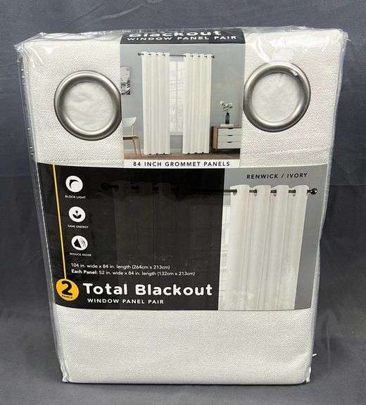 New Pair of Total Blackout Window Panels in Renwick/Ivory. These 84"x52 ...