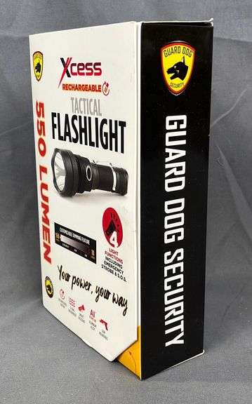 Brand New Guard Dog Security, Xcess Rechargeable 550 Lumen Tactical ...