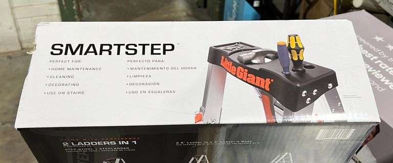 Little Giant "Smart Step" Multi-Position 4'-6', 300 lb. Capacity Step ...