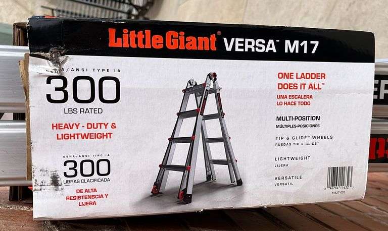 New Little Giant Versa Multi-Use Aluminum 300 lb. Capacity Step Ladder ...
