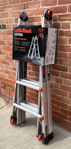 New Little Giant Versa Multi-Use Aluminum 300 lb. Capacity Step Ladder ...