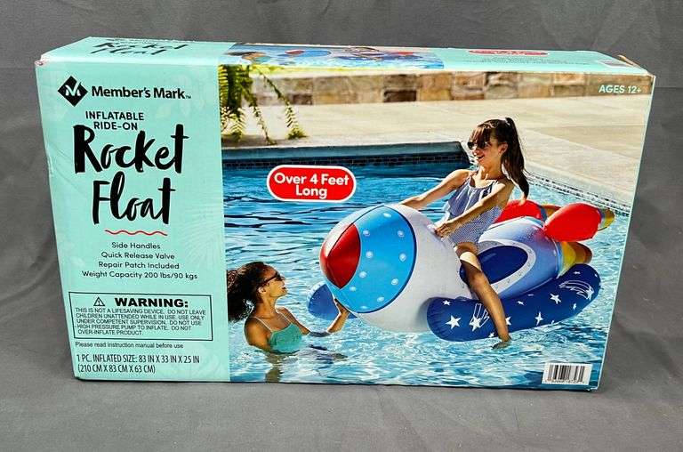 New Massive, Oversized Inflatable Ride-On Rocket Float W/ Cupholder ...