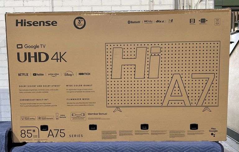 Brand New In Box Hisense 85" Class A7 Series LED 4K UHD Smart Google TV ...