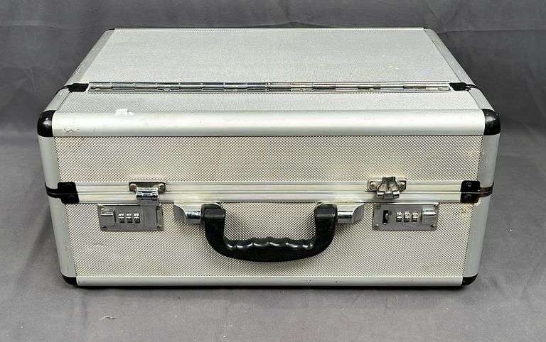 Aluminum Hard Side Flip Top Carrying Case. 13"X18"X8". Locked Shut ...