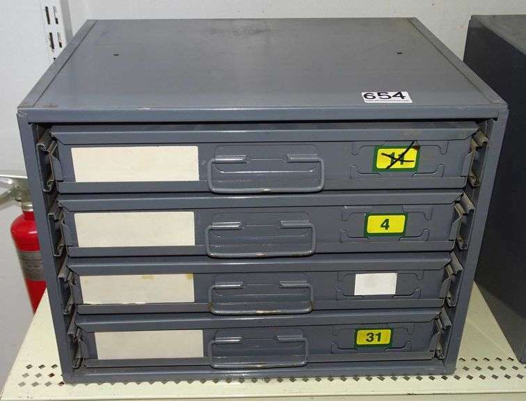 Nice Commercial Grade 4-Drawer Parts Cabinet W/ Asst. Firearm Parts.11 ...