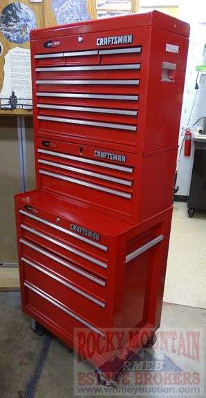 Very Nice Craftsman 3 Piece Rolling Tool Box W/ 5 Drawer Rolling Base ...