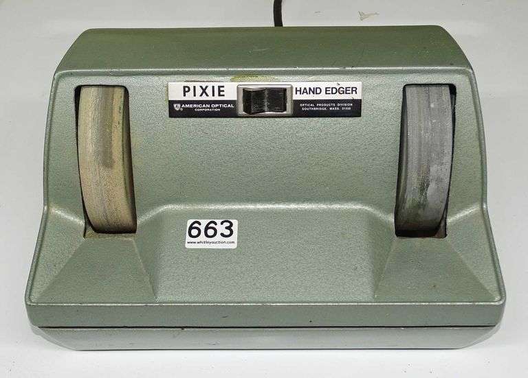 American Optical Pixie Hand Edger Dual Wheel Grinder-Polisher. Appears ...