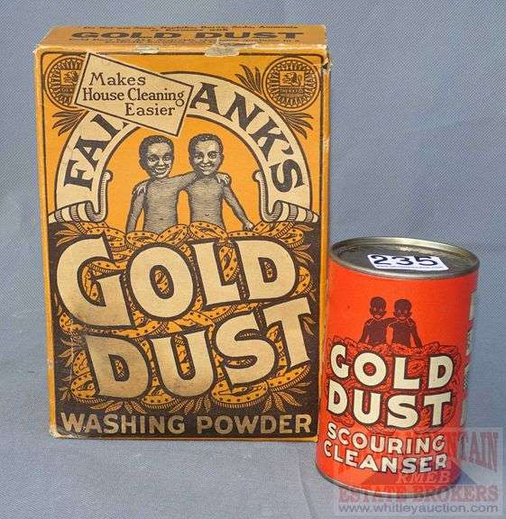 Vintage Black Americana Gold Dust Washing Powder Box & Scouring ...
