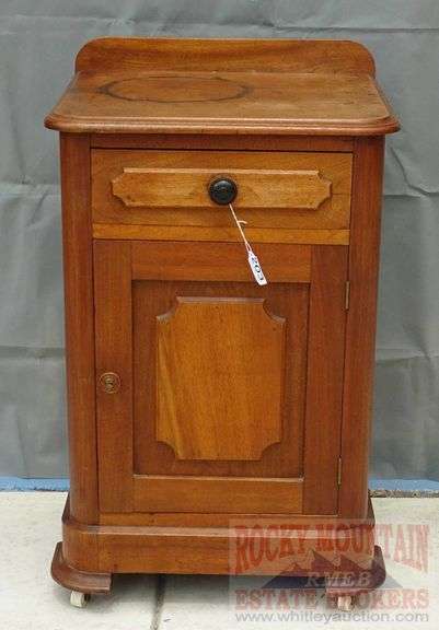 Victorian One Door, One Drawer Commode W/ Backsplash 31"X18.5"X16 ...
