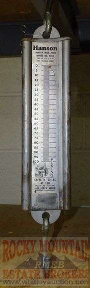 Hanson 100 lb. Capacity Hanging Scale, Model 8910. - Rocky Mountain ...