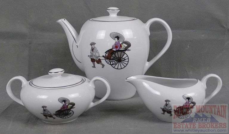 Mid-Century Modern Arita "Rikisha" - Rickshaw Made in Japan Snack Set ...